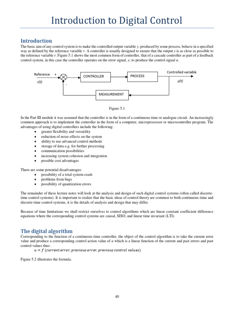05 Introduction To Digital Control | PDF | Control Theory | Discrete ...