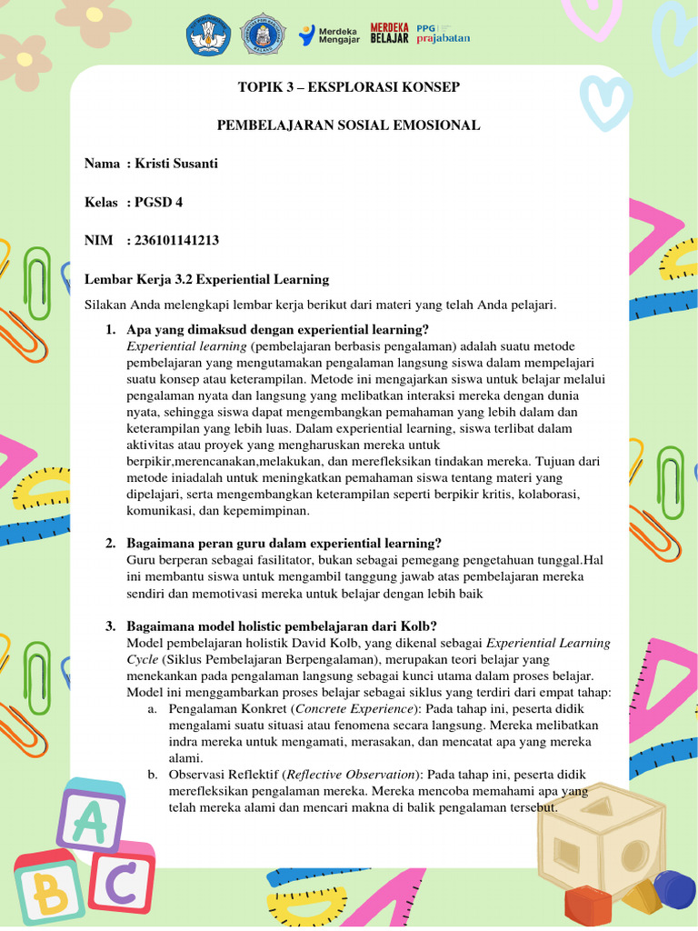 Kristi Susanti - Eksplorasi Konsep - Topik 3 - Pse | PDF | Karier & Perkembangan | Pengembangan Diri