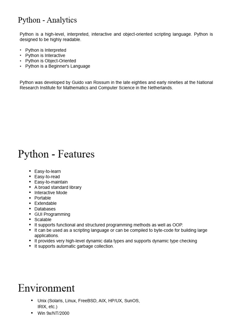 2.0 Python - Introduction | PDF | Boolean Data Type | Python ... 2.0 Python - Introduction | PDF | Boolean Data Type | Python ...
