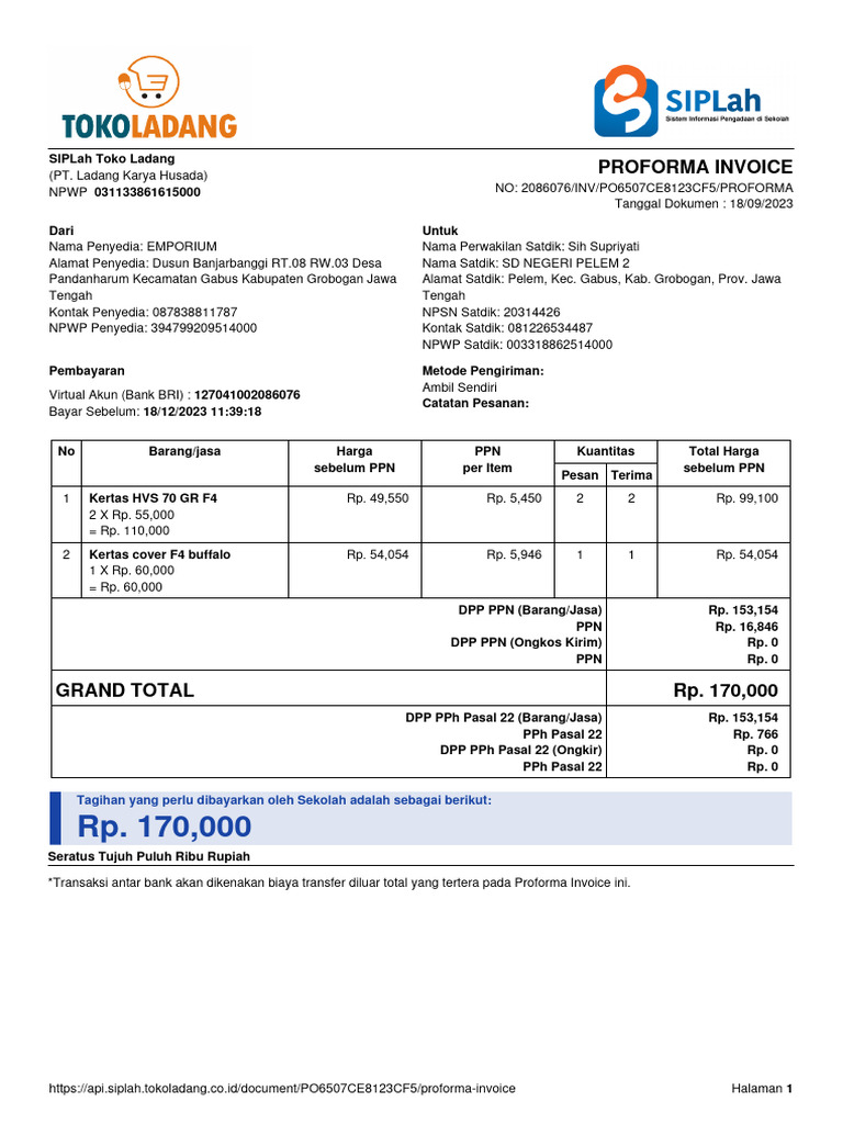 Proforma Invoice Po6507ce8123cf5 | PDF