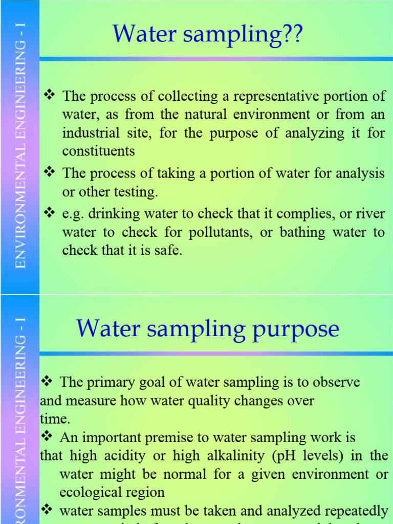 Water Sampling?? | PDF | Sampling (Statistics) | Water
