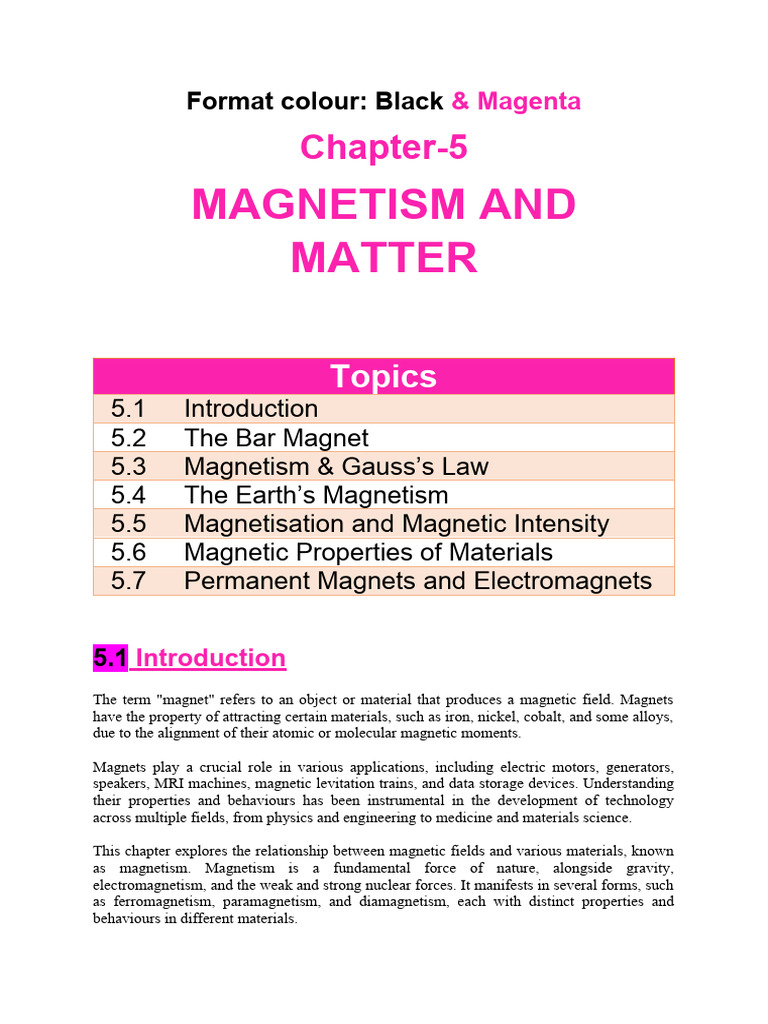 Understanding Magnetism and Bar Magnets | PDF | Magnetism | Magnetic Field