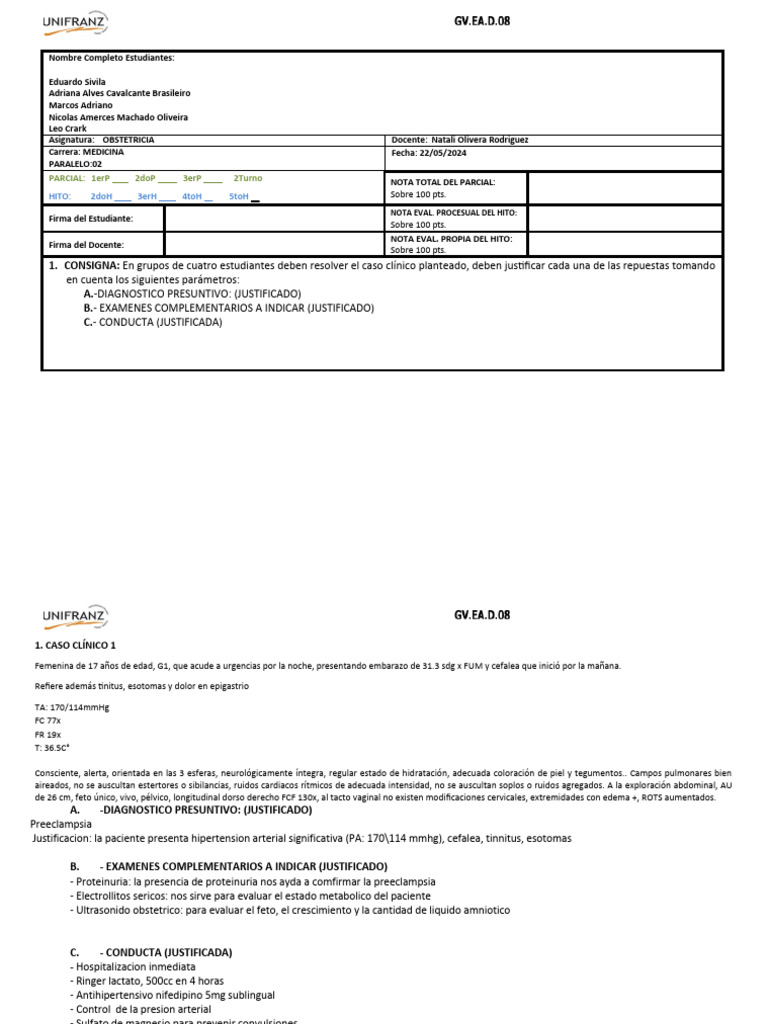 CASos Obs Hito 5 | PDF | Parto | Periodo posparto