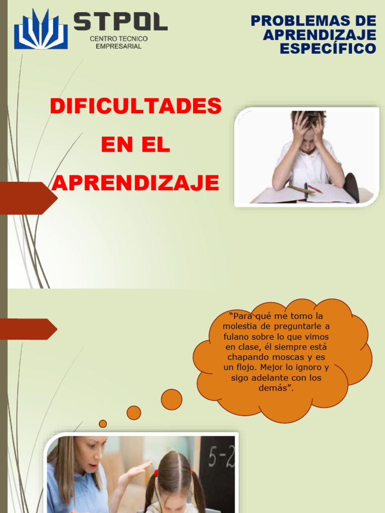 CLASE_1_PROBLEMAS_DE_APRENDIZAJE_ESPECIFICO | Descargar gratis PDF | Aprendizaje | Desorden ...