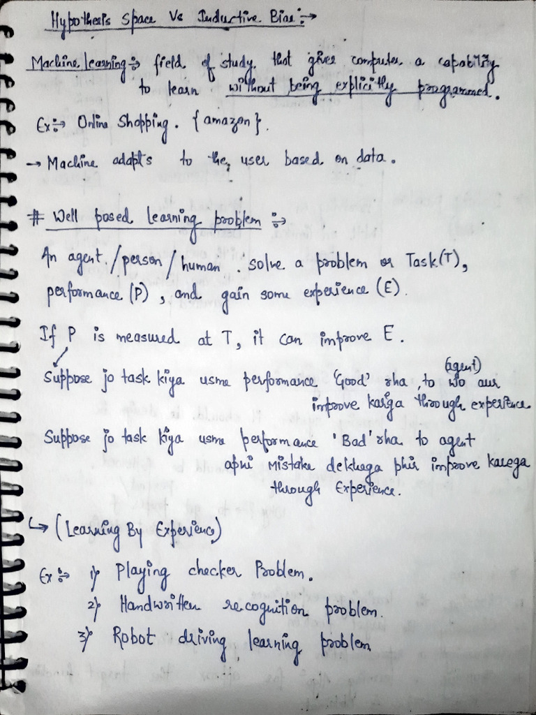 Chapter 1,2 Machine Learning | PDF