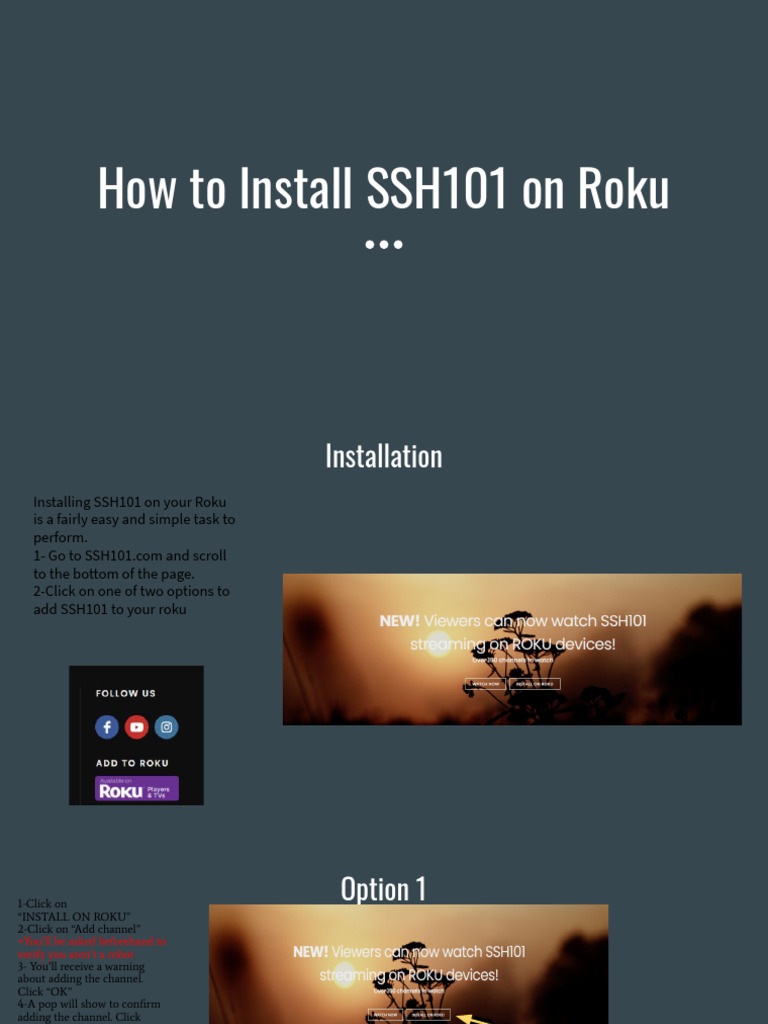 Install Roku | PDF