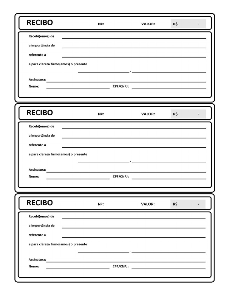 Modelo de Recibo A Mao 5 | PDF