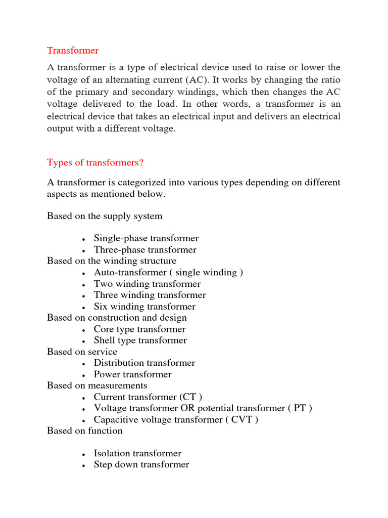 Transformer Pdf Transformer Inductor