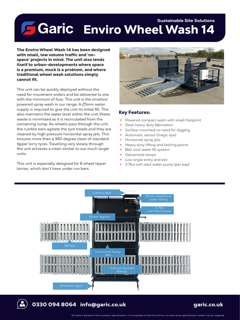 Enviro Wheel Wash 14 | PDF | Pump | Water