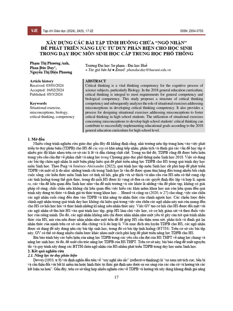 Xy DNG CC Bi TP TNH Hung Cha NG NHN PHT Trin NNG LC T Duy PHN Bin Cho HC Sinh Trong Dy HC MN ...