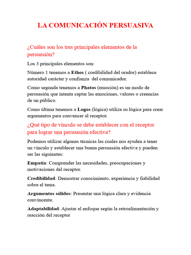 Comunicación Persuasiva Vergara Yataco Danitza Contabilidad | PDF