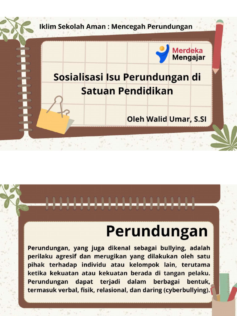 Aksi Nyata PMM Aksi Nyata Sosialisasi Isu Perundungan Di Satuan Pendidikan | PDF
