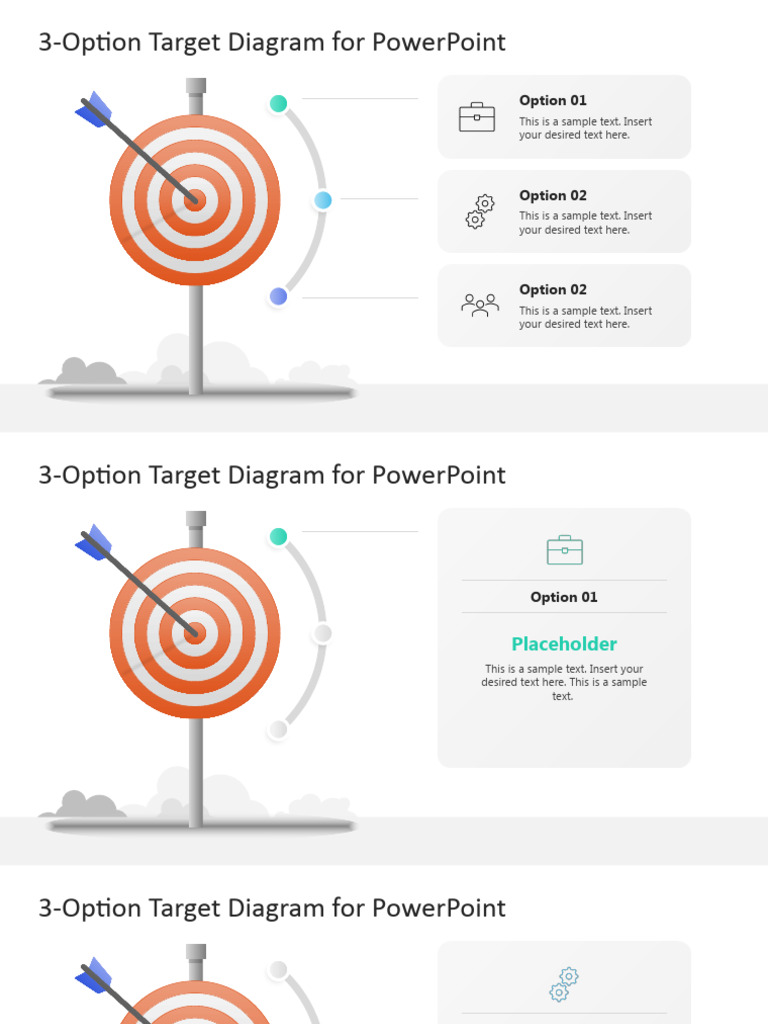 01 3 Option Target Diagram For Powerpoint 16x9 1 | PDF