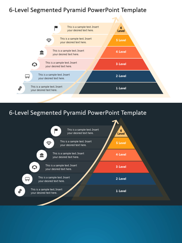 6-Level Pyramid PowerPoint Template | PDF | Language Arts & Discipline
