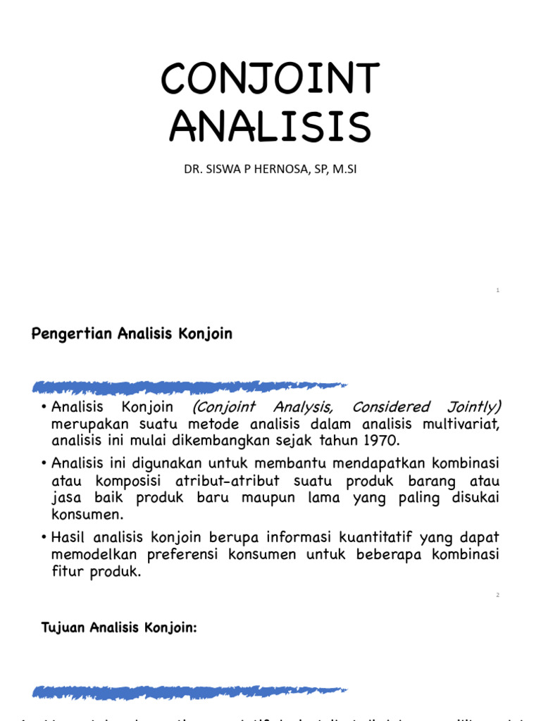 Analisis Conjoint | PDF
