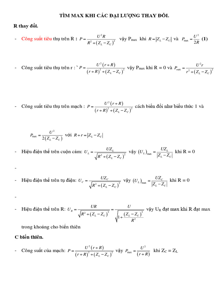 I Cong Thuc Cac Dai Luong Thay Doi 9 2 - Ki74yayk7B4PNPzuW Original | PDF