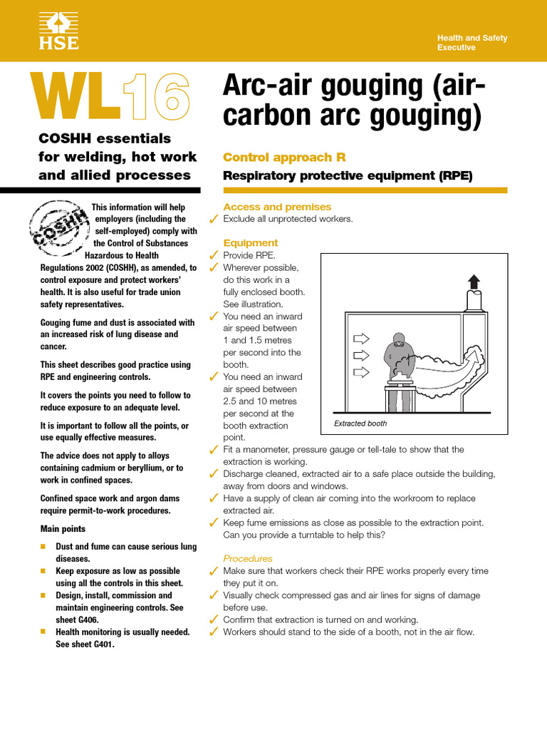 Welding Arc Air Gouging | PDF | Personal Protective Equipment | Working ...