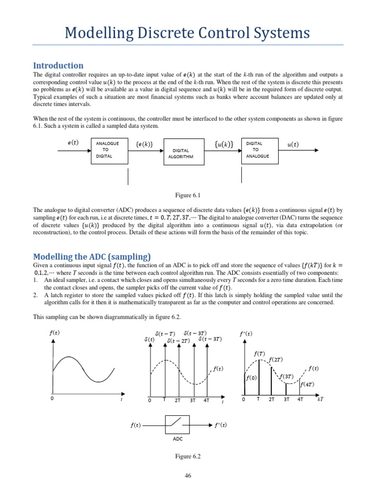 06 Modelling Discrete Control Systems | PDF | Analog To Digital Converter | Digital To Analog ...