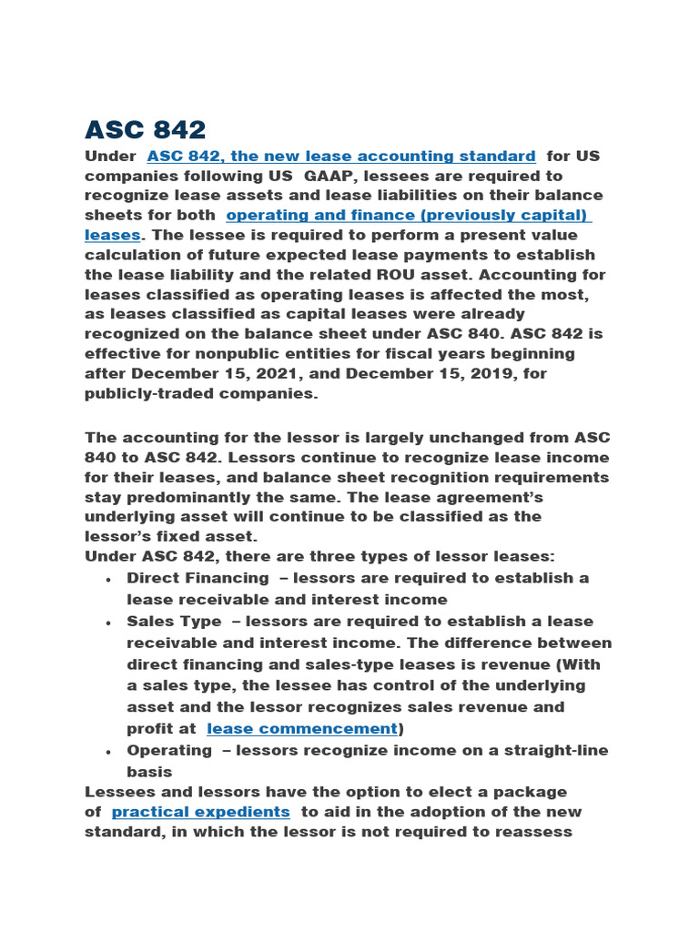 REFX-IFRS16 and ASC 842 Document | PDF | Lease | Business