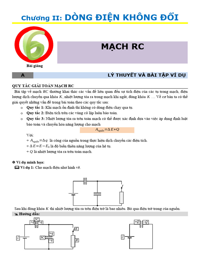 Dòng Điện Không Đổi: Mạch Rc | PDF