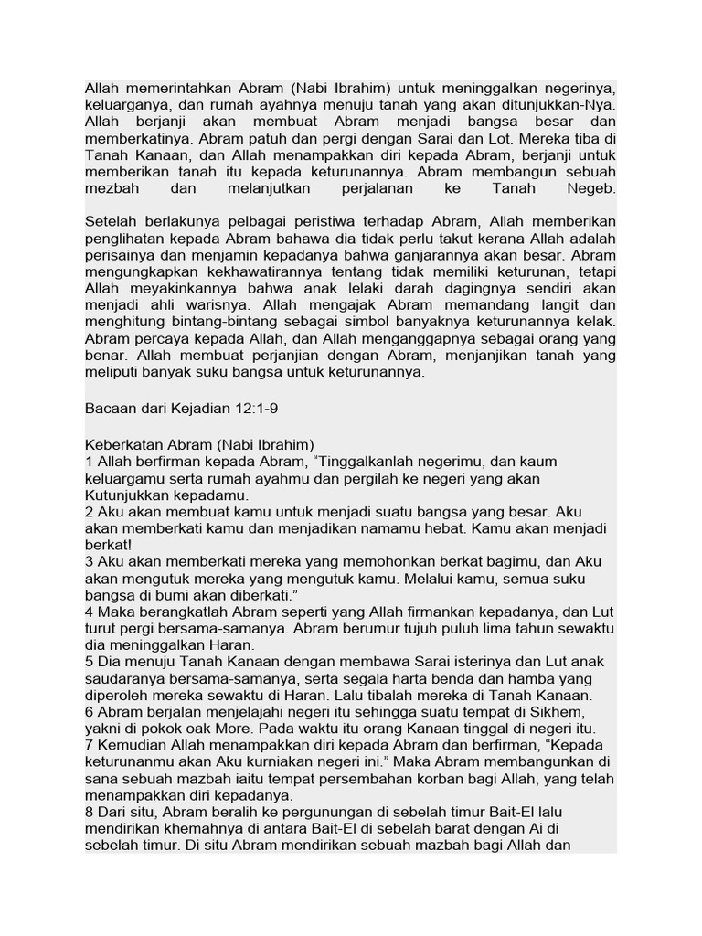 Kisah Nabi Ibrahim | PDF