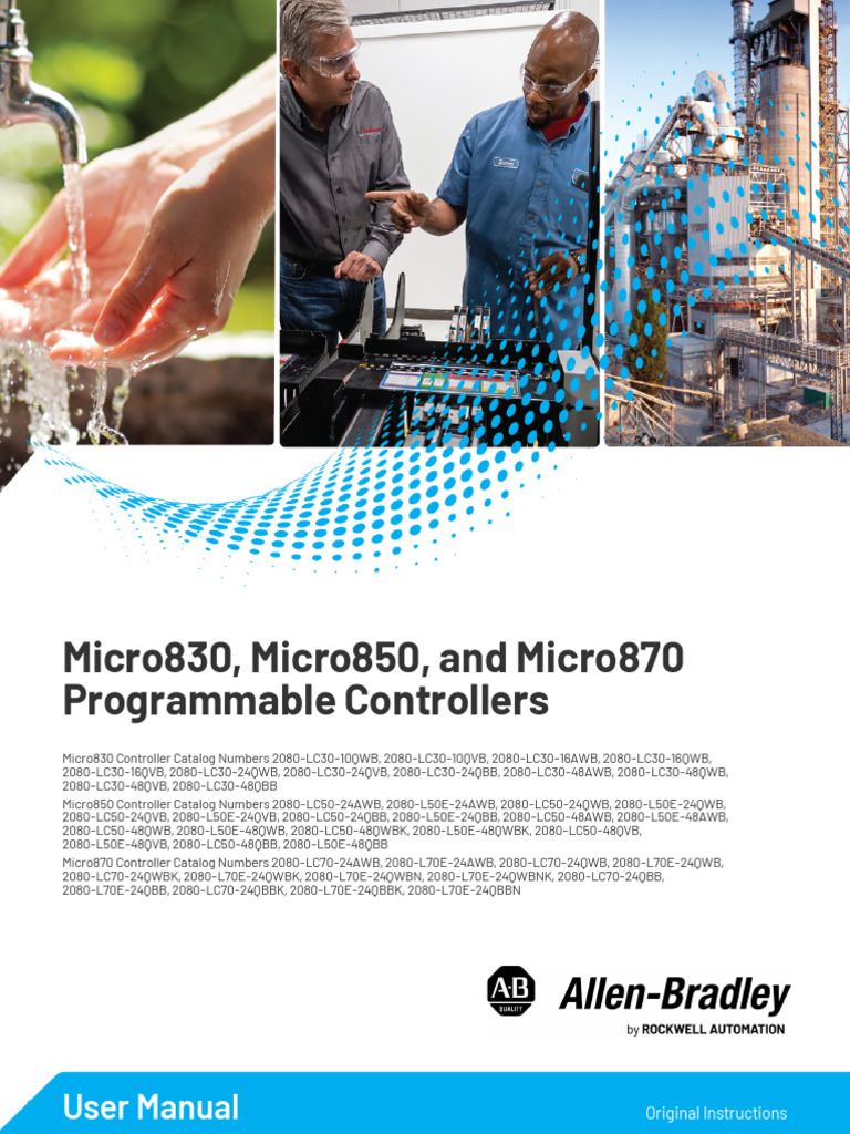Micro830, Micro850, and Micro870 Programmable Controllers: User Manual ...