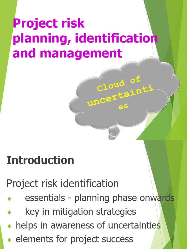 Topic Three Project Risk Identification And Management Pdf Risk Risk Management