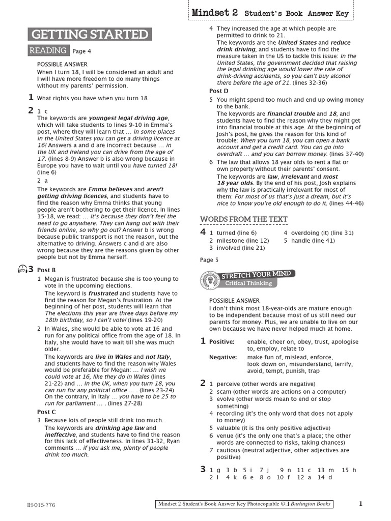 Mindset2 Ank Sbspa 25854 Pdf Verb Adverb