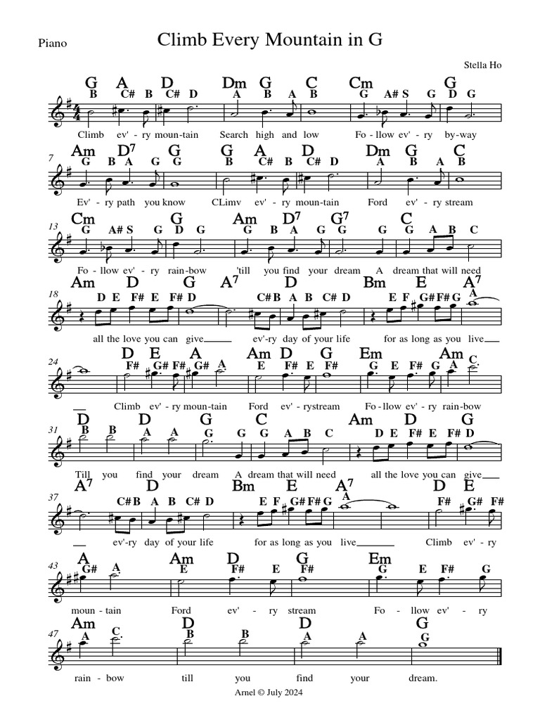 Climb Every Mountain in G | PDF | Earth Sciences