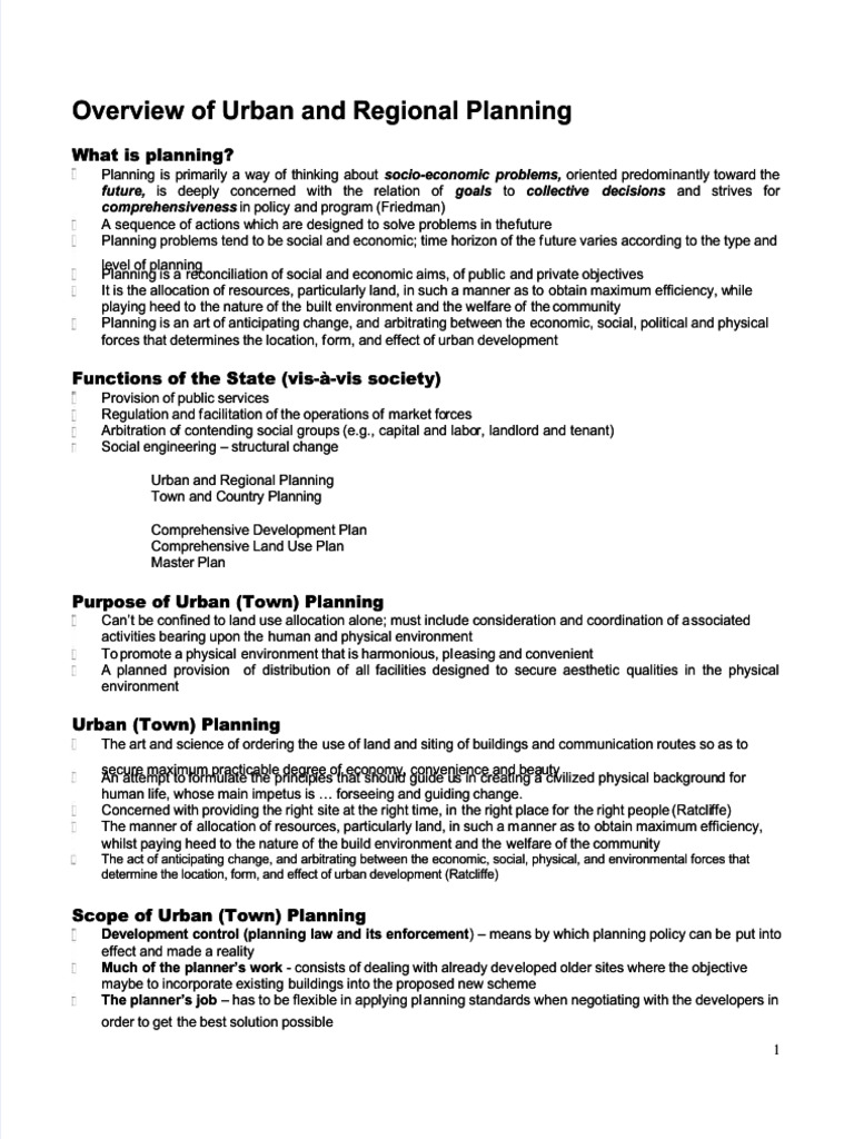 PDF Planning Theories Summary Compress | PDF | Urban Planning | Market ...