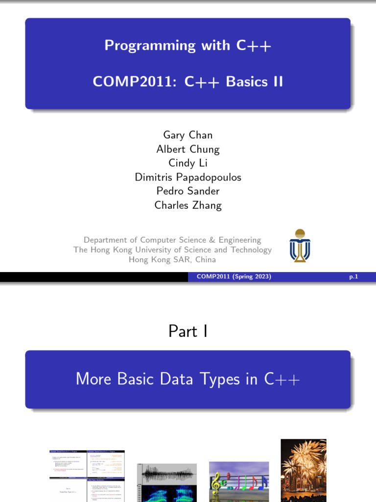 C++ Basics II | PDF | Integer (Computer Science) | Boolean Data Type