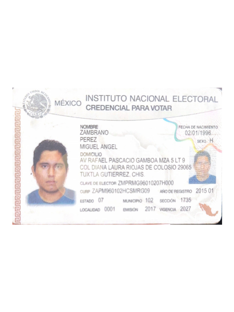 MÉXICO CREDENCIAL PARA VOTAR | PDF