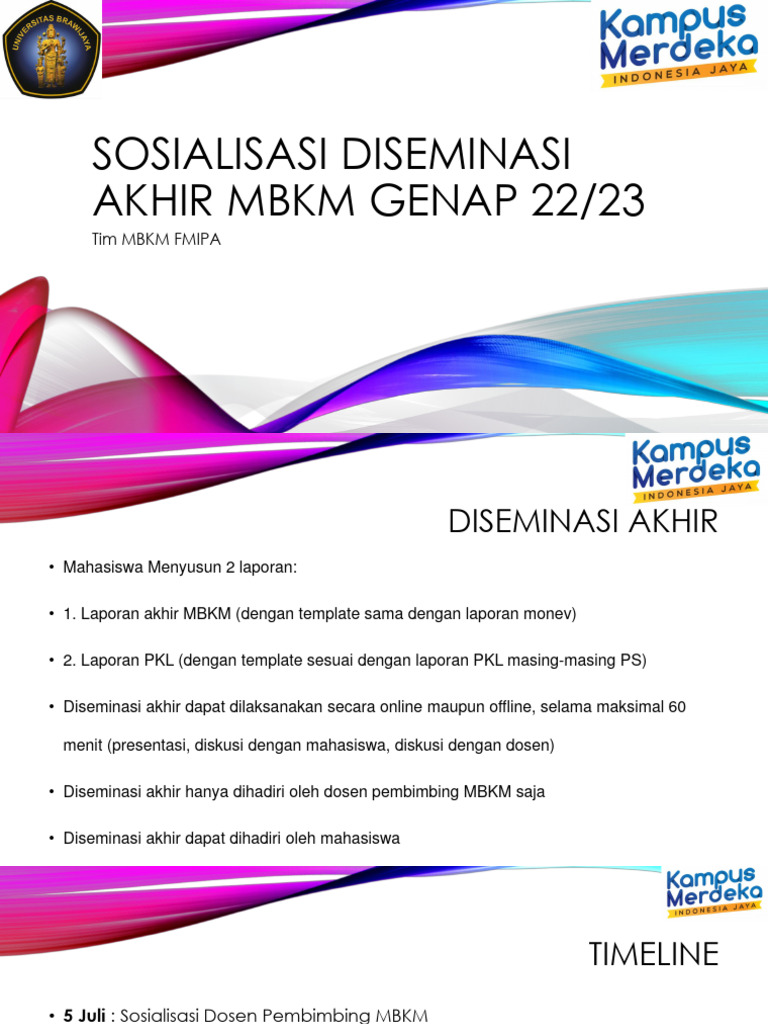Sosialisasi Diseminasi Akhir MBKM Genap 22 | PDF