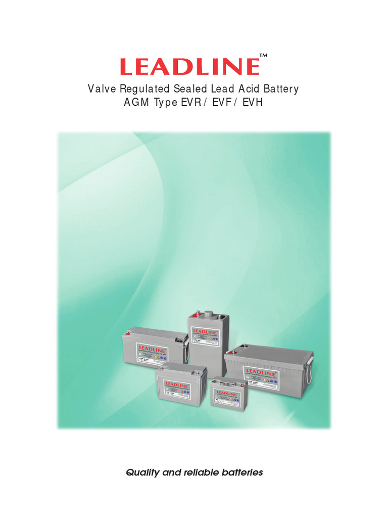 Leadline Evr Type | PDF | Rechargeable Battery | Battery Charger