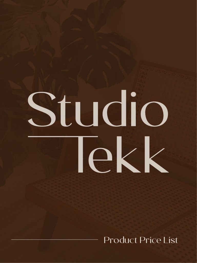 Studio Tekk Price List '24 | PDF | Furniture | Upholstery