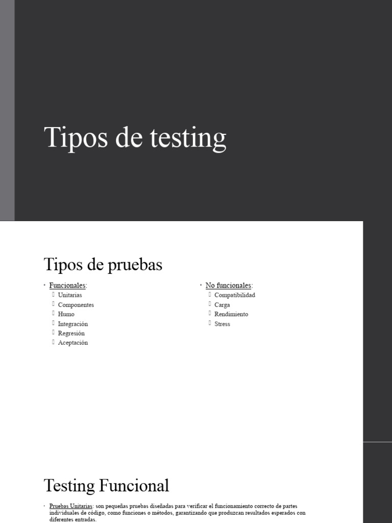 02-Tipos_de_testing | PDF | Pruebas de software | Software