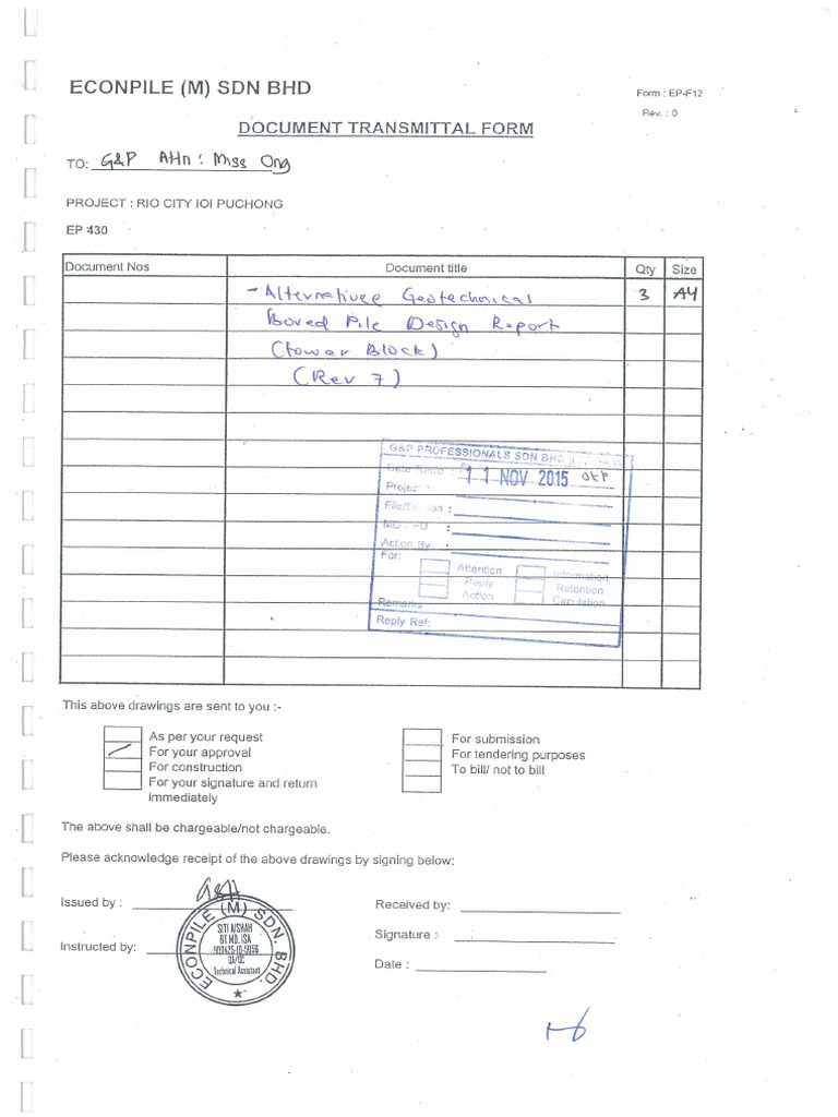 Alternative Geotechnical Bored Pile Design Report | PDF
