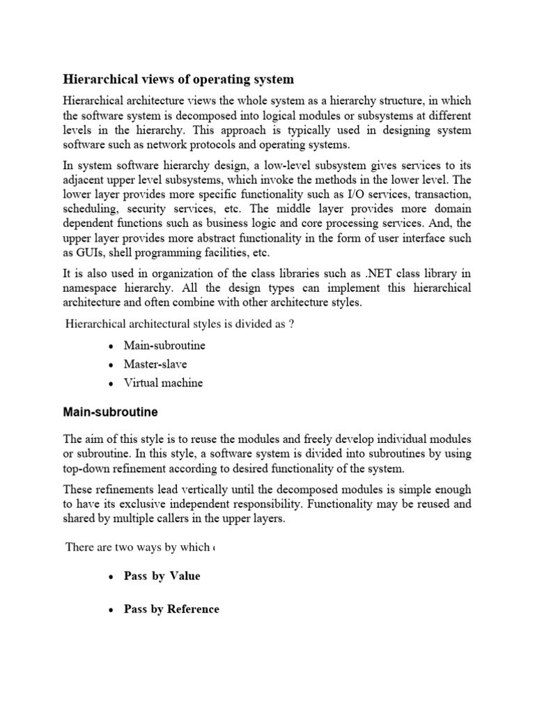 Hierarchical View and Virtual Machine Notes | PDF | Virtual Machine ...