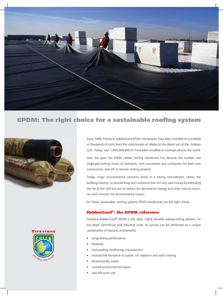 EPDM Sustainable Roofing e 1 | PDF | Roof | Life Cycle Assessment