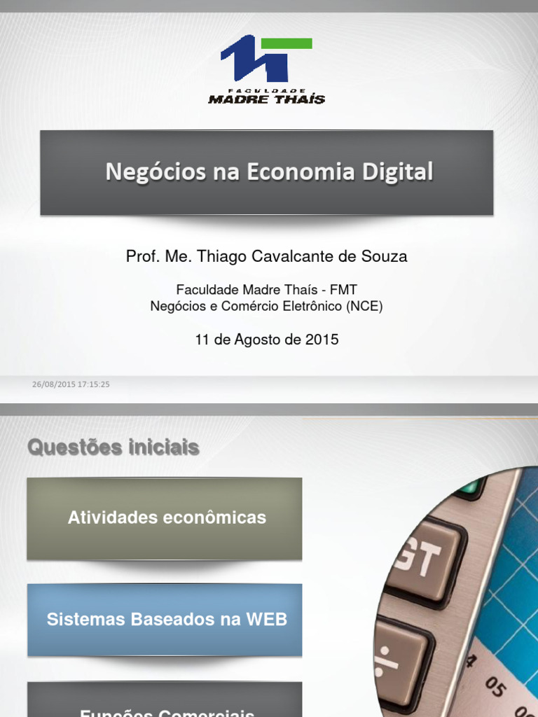 Aula 3 A 5 - Negócios Na Economia Digital | PDF | Rede de computadores | Economia
