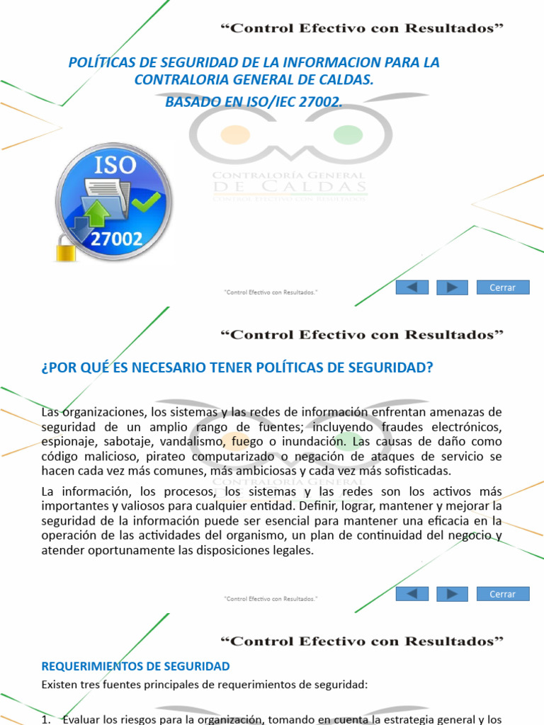 ISO 27002 en CGDC | PDF | La seguridad informática | Seguridad