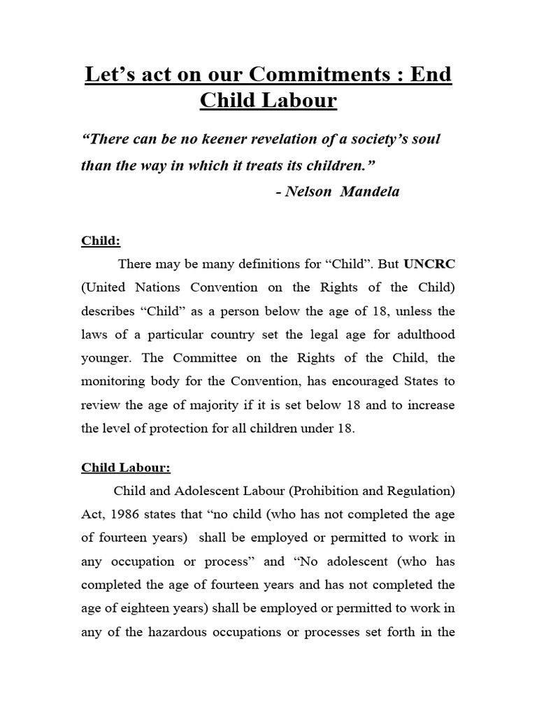 End Child Labour | PDF | Child Labour | Human Rights