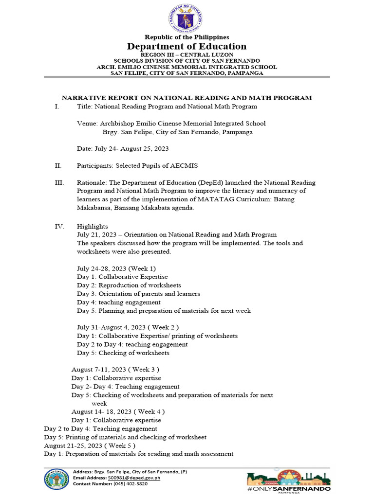 Narrative On NRP and NMP | PDF | Learning Methods | Education Theory