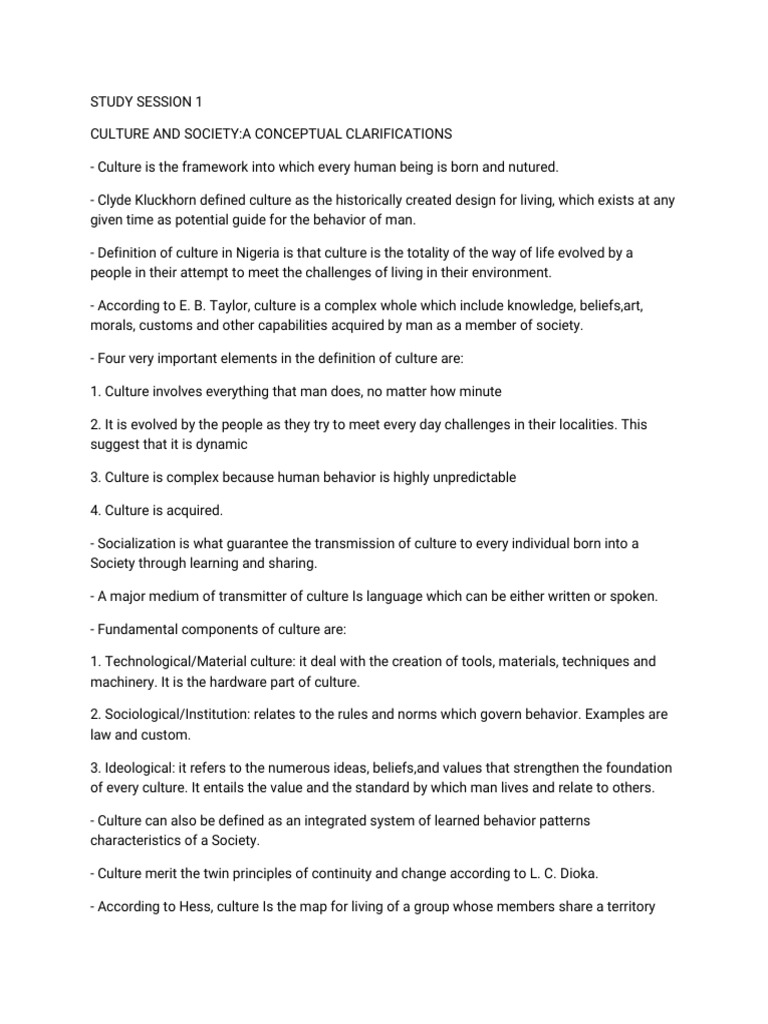 Summary of GST 103 Session 1-8 | PDF