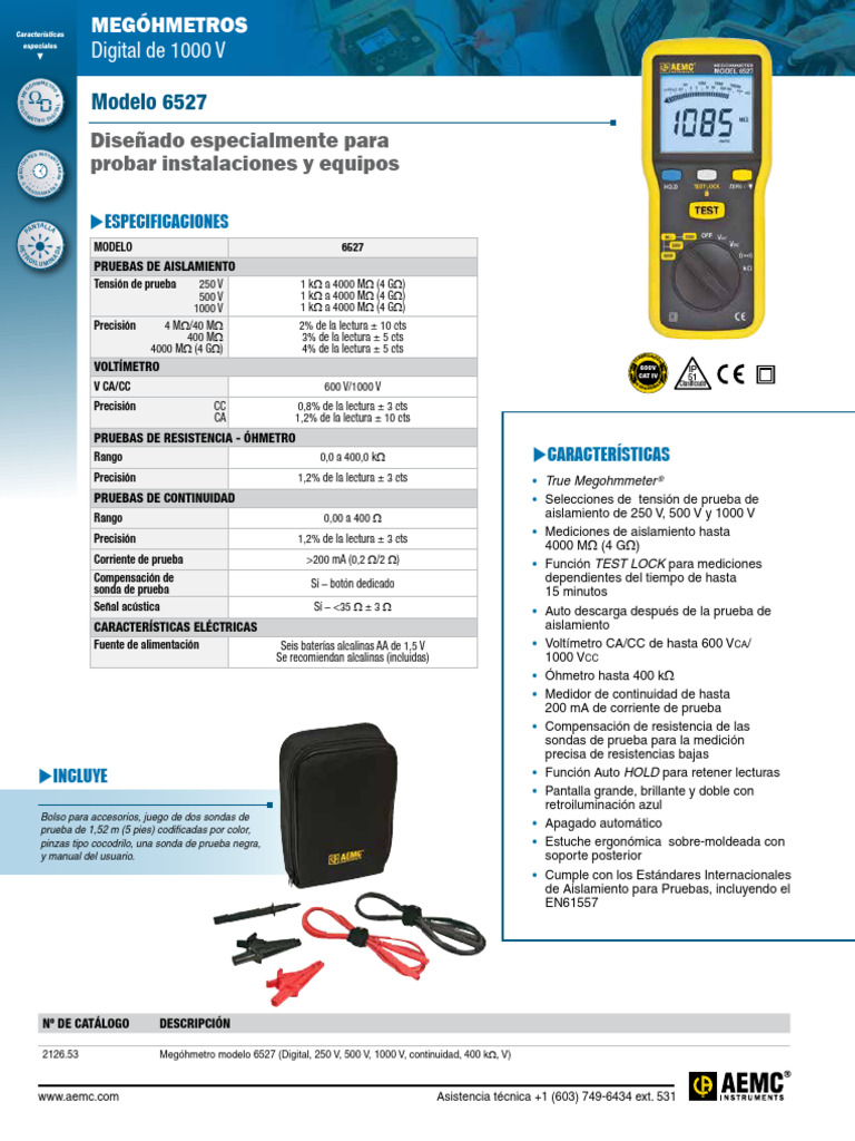 6527-datasheet-spanish | PDF | Electricidad | Ingenieria Eléctrica