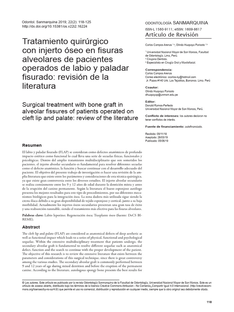 Texto Del Articulo 56656 1 10 20190530 | PDF | Hueso | Anatomía Texto Del Articulo 56656 1 10 20190530 | PDF | Hueso | Anatomía