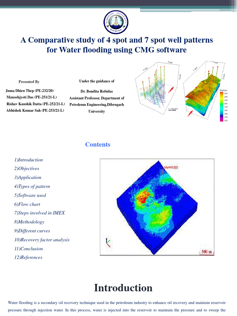 Project Presentation CMG | PDF | Petroleum Reservoir | Extraction Of Petroleum