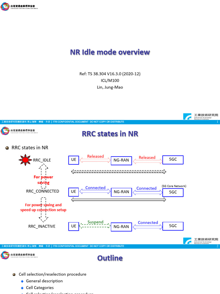NR Idle Mode Status Overview - JM - V0 | PDF | Information ...
