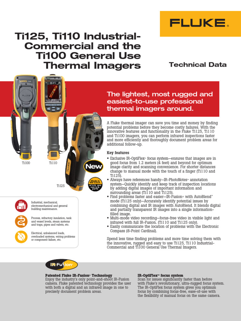 Thermal Imager Fluke Specs | PDF | Infrared | Electronics