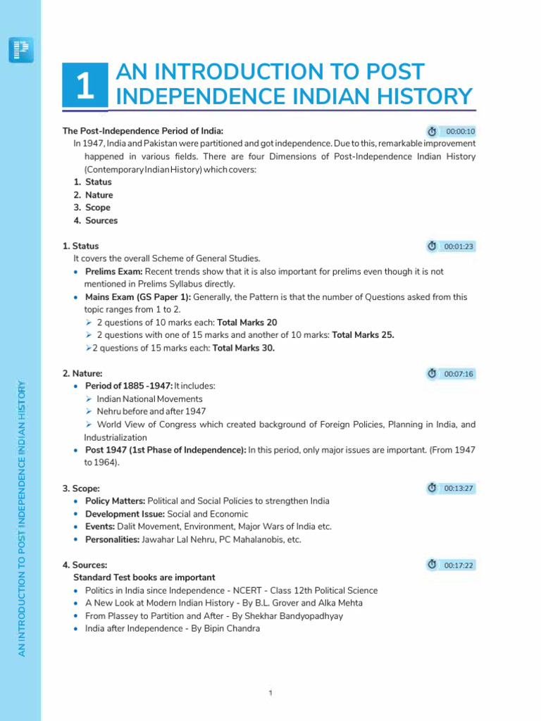 Prepnote - Post-Independence History | Download Free PDF | Jawaharlal ...